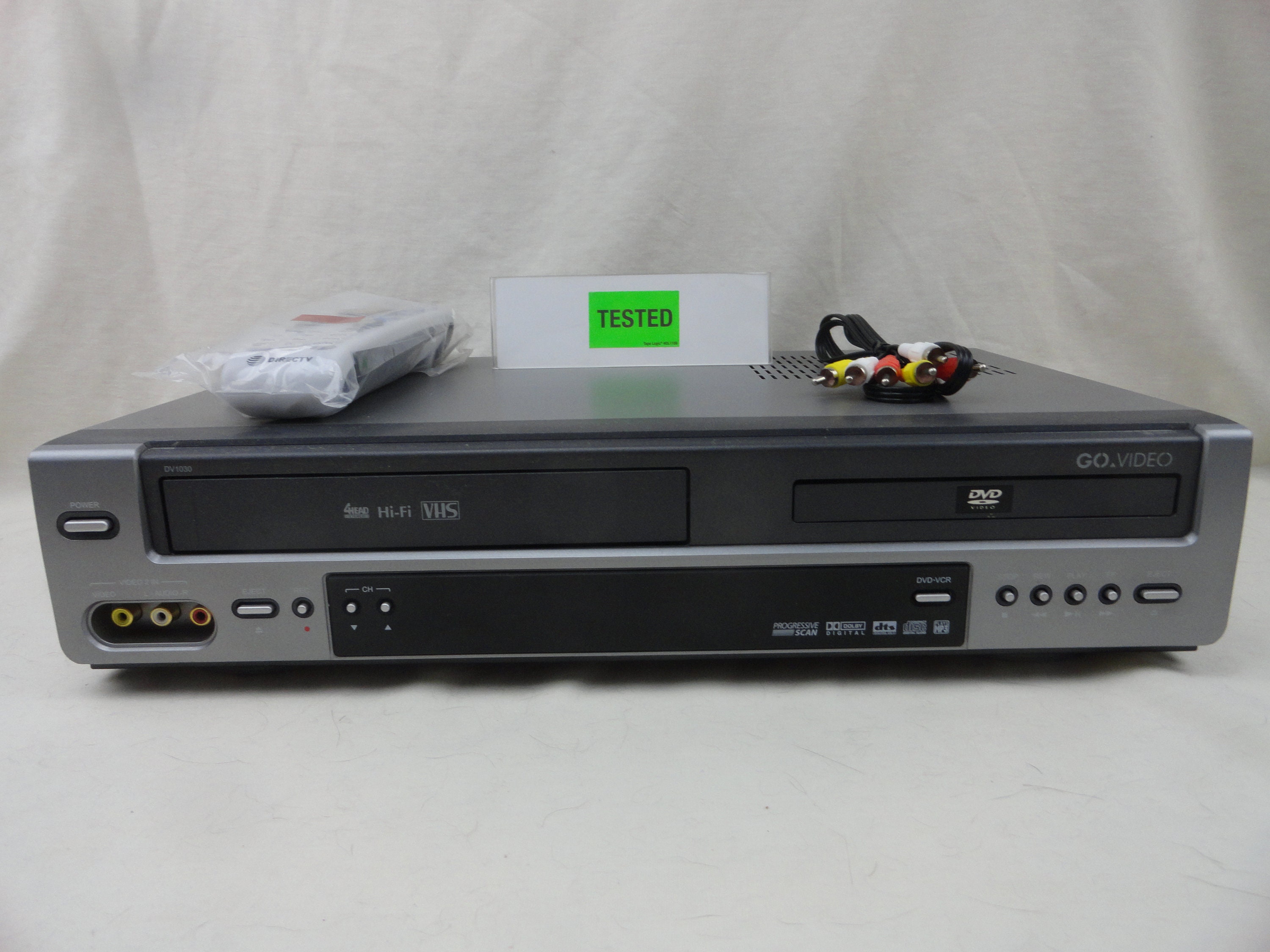Go Video DV1030 DVD VCR Dual Double Deck Combo With Universal Remote ...