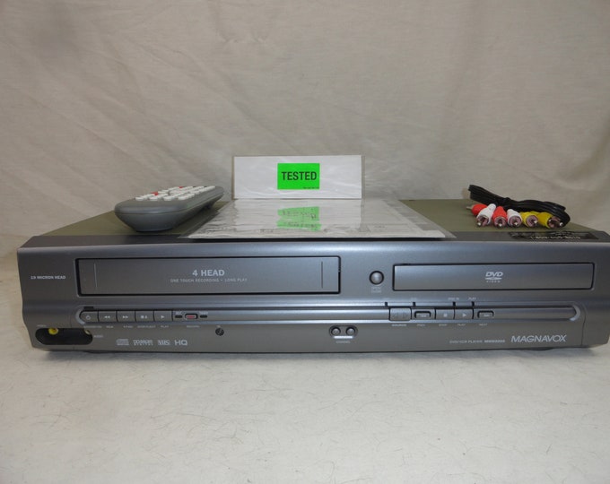 Magnavox MWD2205 DVD VCR Dual Double Deck Combo With Remote Manual and Cables - Etsy