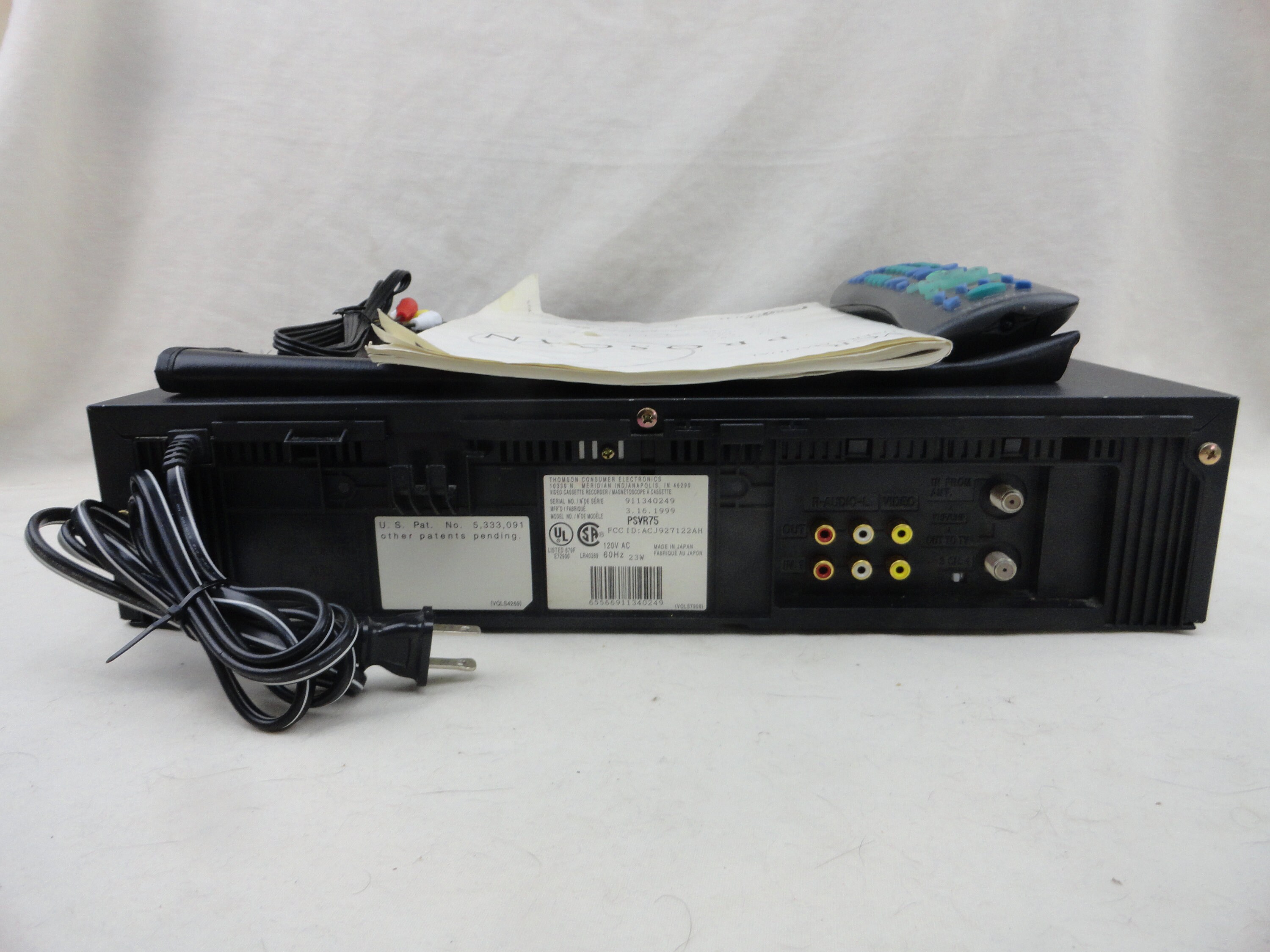 Proscan PSVR75 VHS VCR Player Recorder With Remote Manual - Etsy