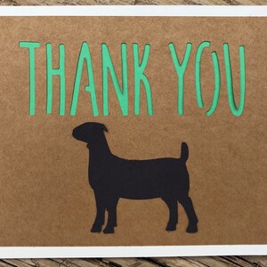 THANK YOU Card Goat Goat Farmer Rustic Thank You Card - Etsy