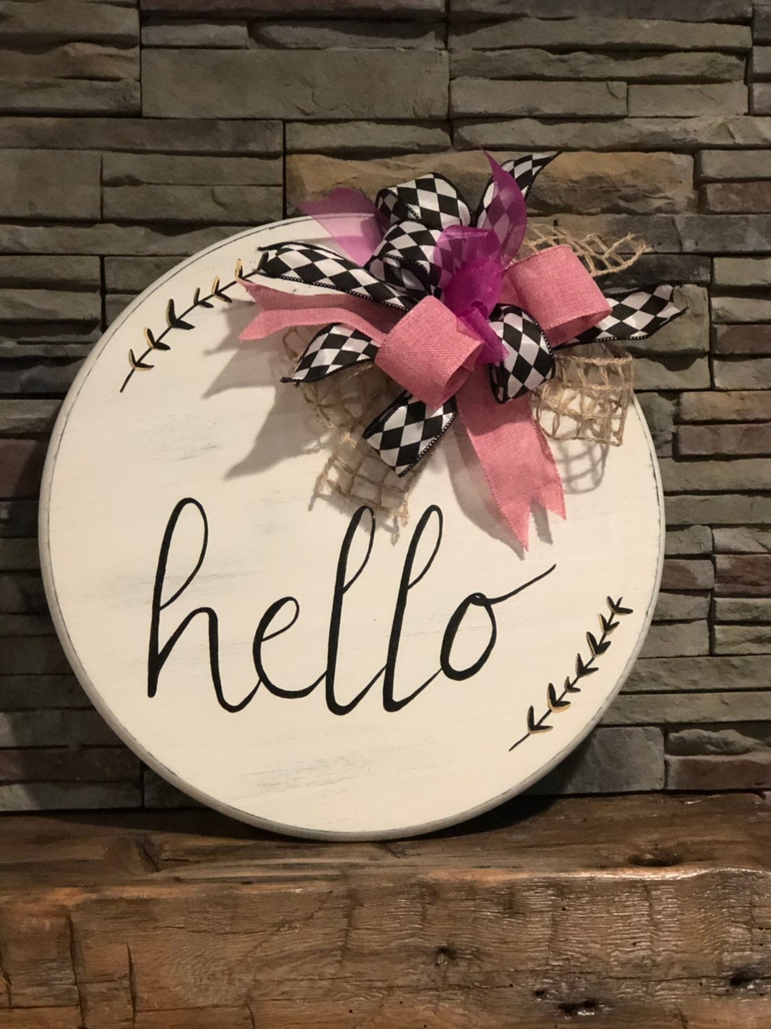 White Wooden Hello Door Signs Hello Signs for Front Door - Etsy