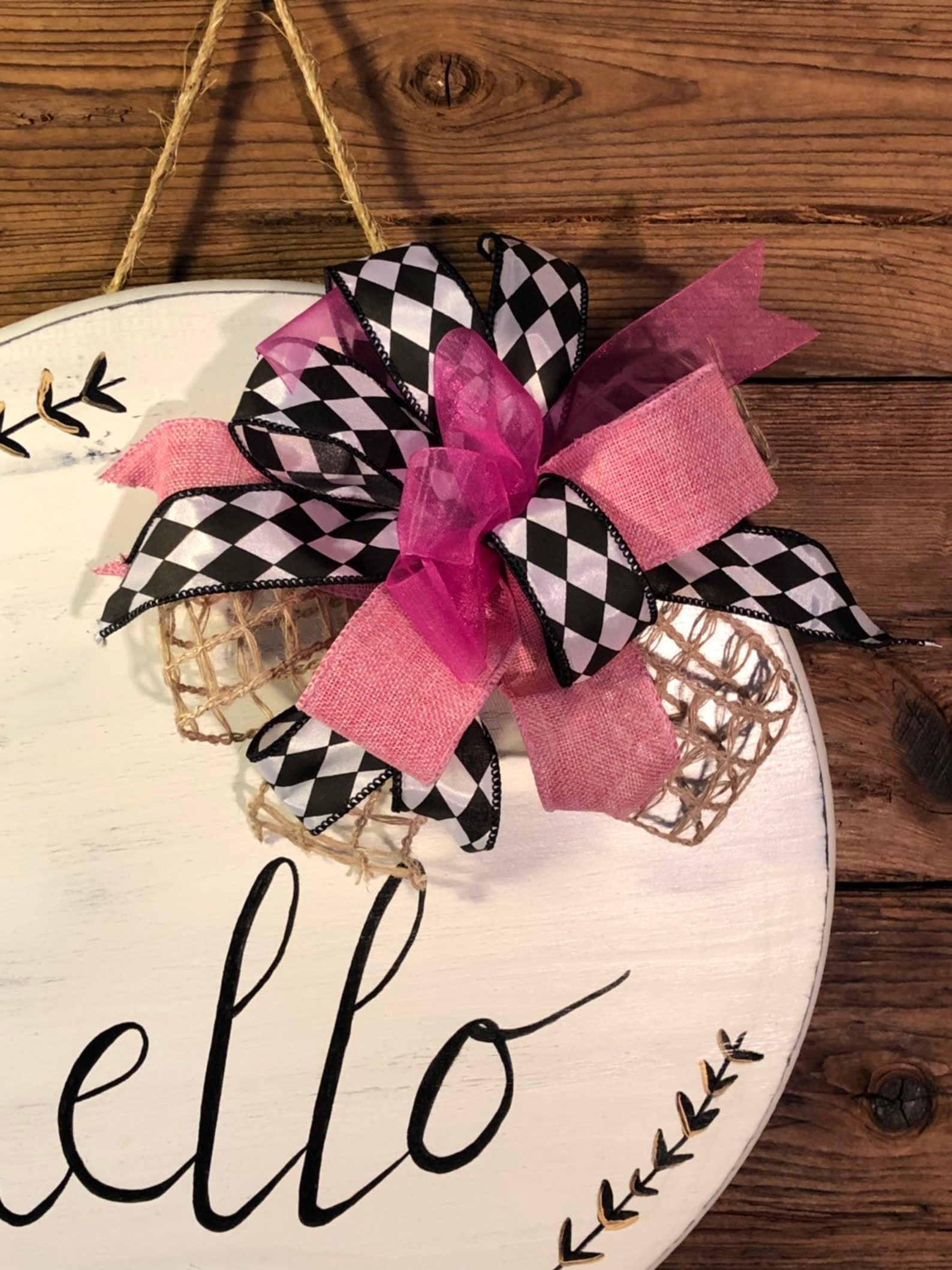 White Wooden Hello Door Signs Hello Signs for Front Door - Etsy