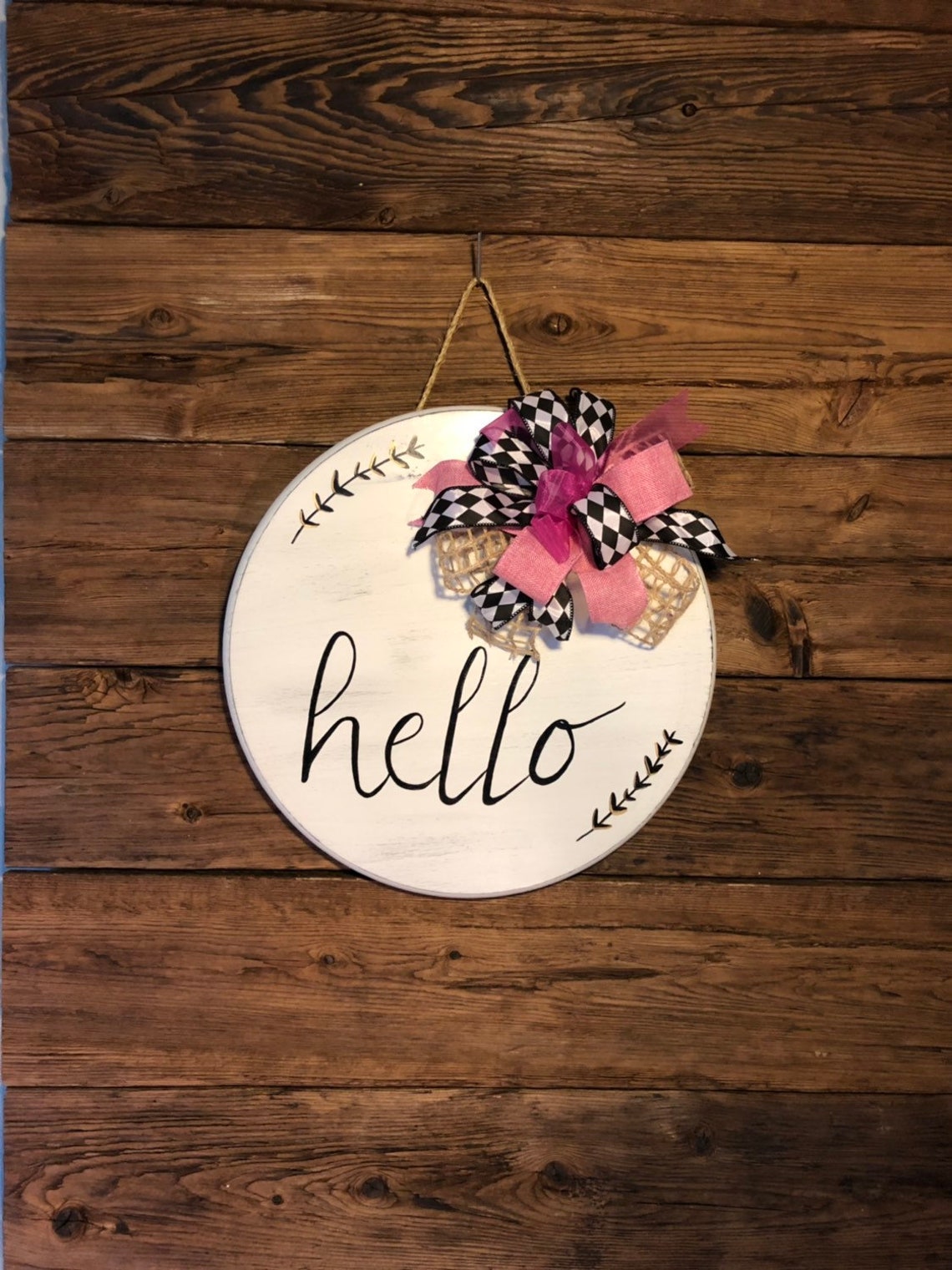 White Wooden Hello Door Signs Hello Signs for Front Door - Etsy