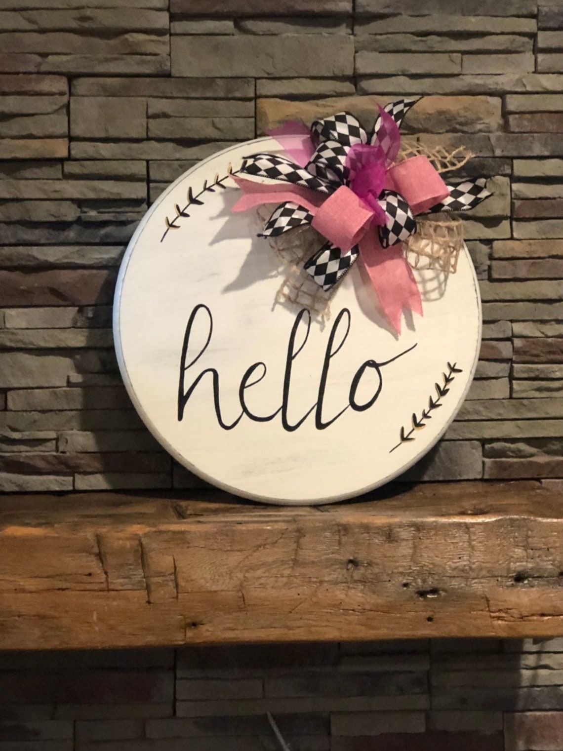 White Wooden Hello Door Signs Hello Signs for Front Door - Etsy