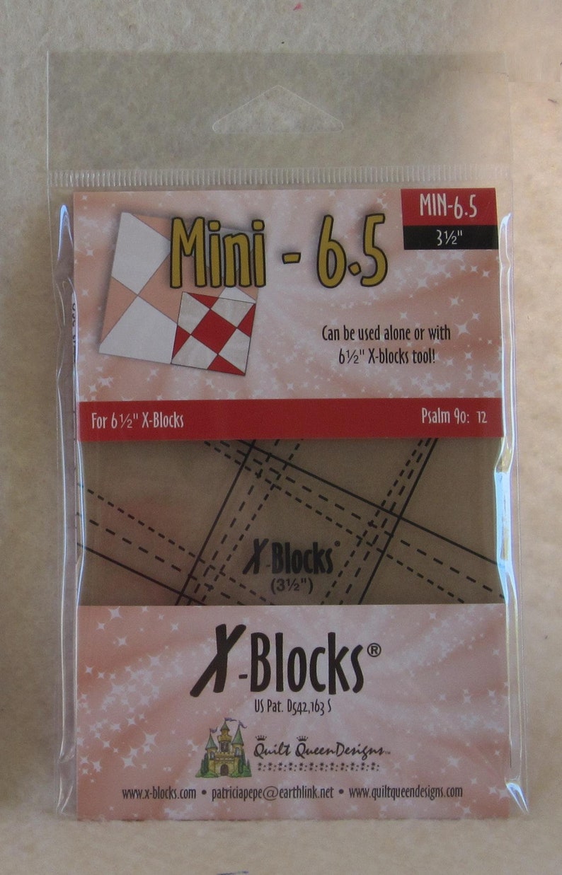 6.5" Mini X-blocks Template - Etsy