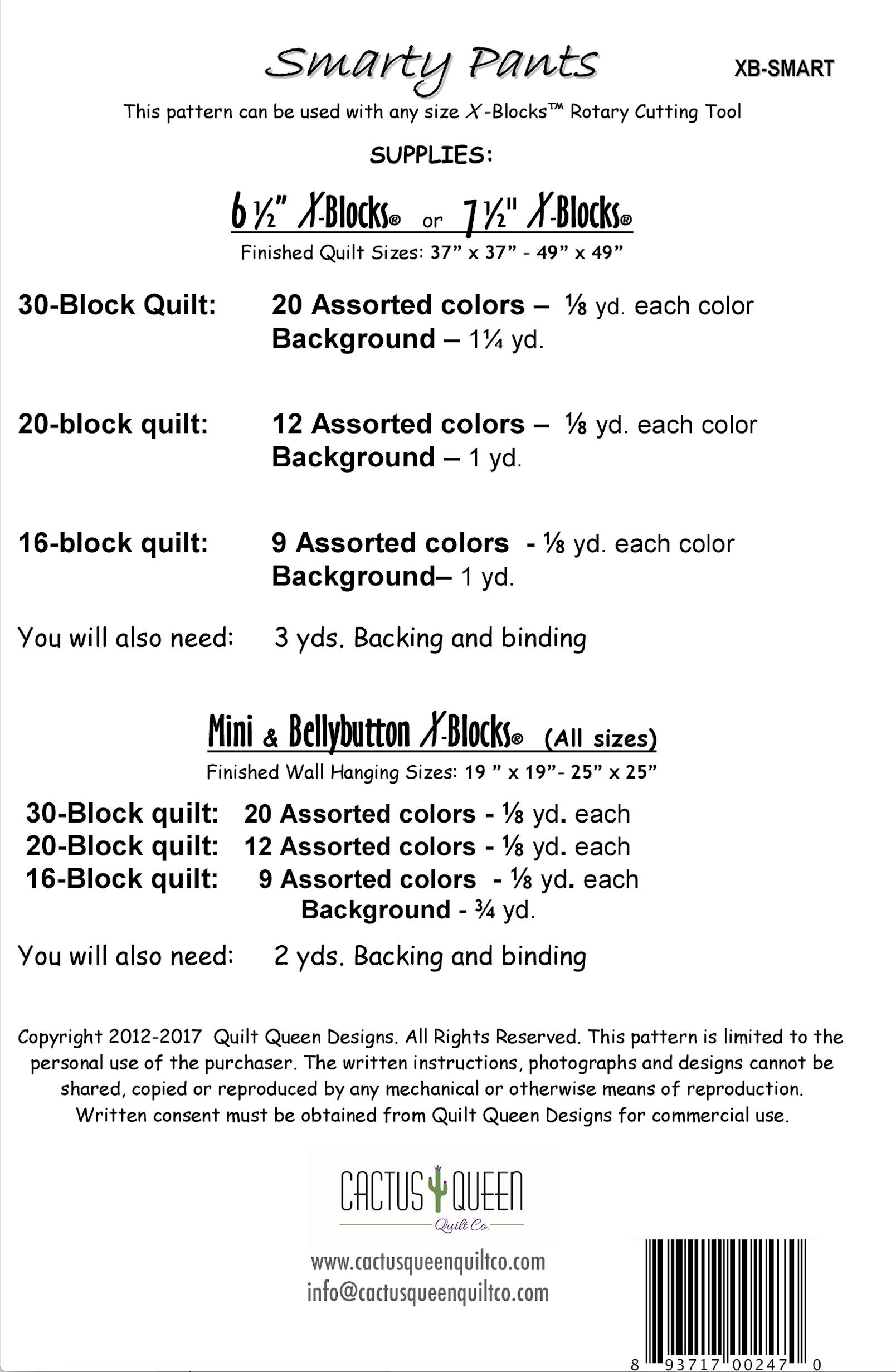 Smarty Pants X-blocks Quilt Pattern - Etsy