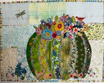 Cactus Queen Collage Quilt Pattern by Laura Heine of Fiberworks - Etsy