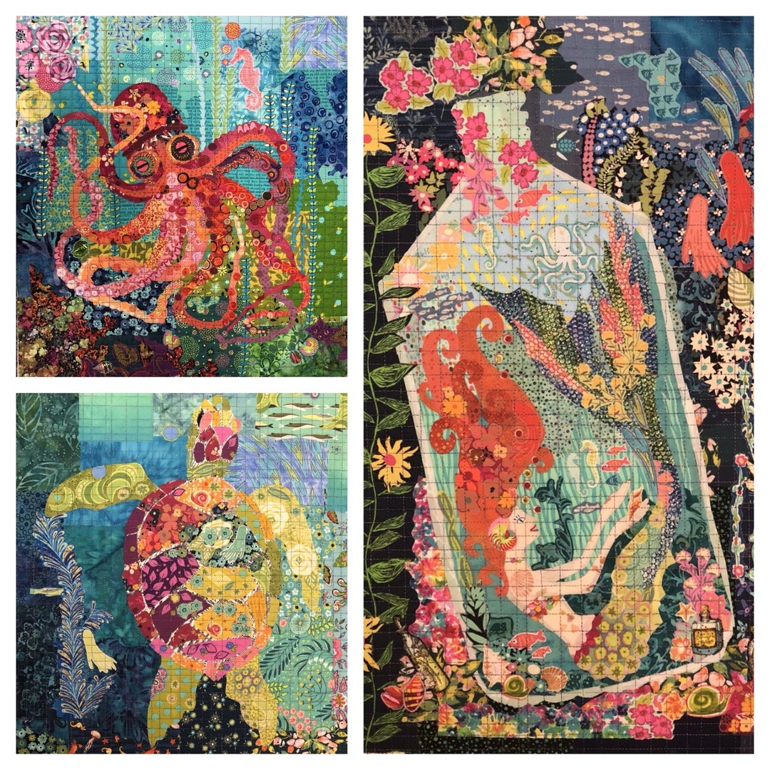 Teeny Tiny Collage Patterns Group #4 Sea Turtle - Mermaid - Octopus by ...
