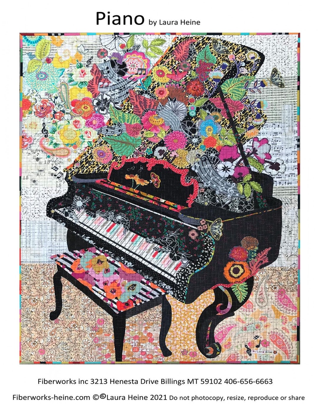 Piano Collage Pattern by Laura Heine - Etsy