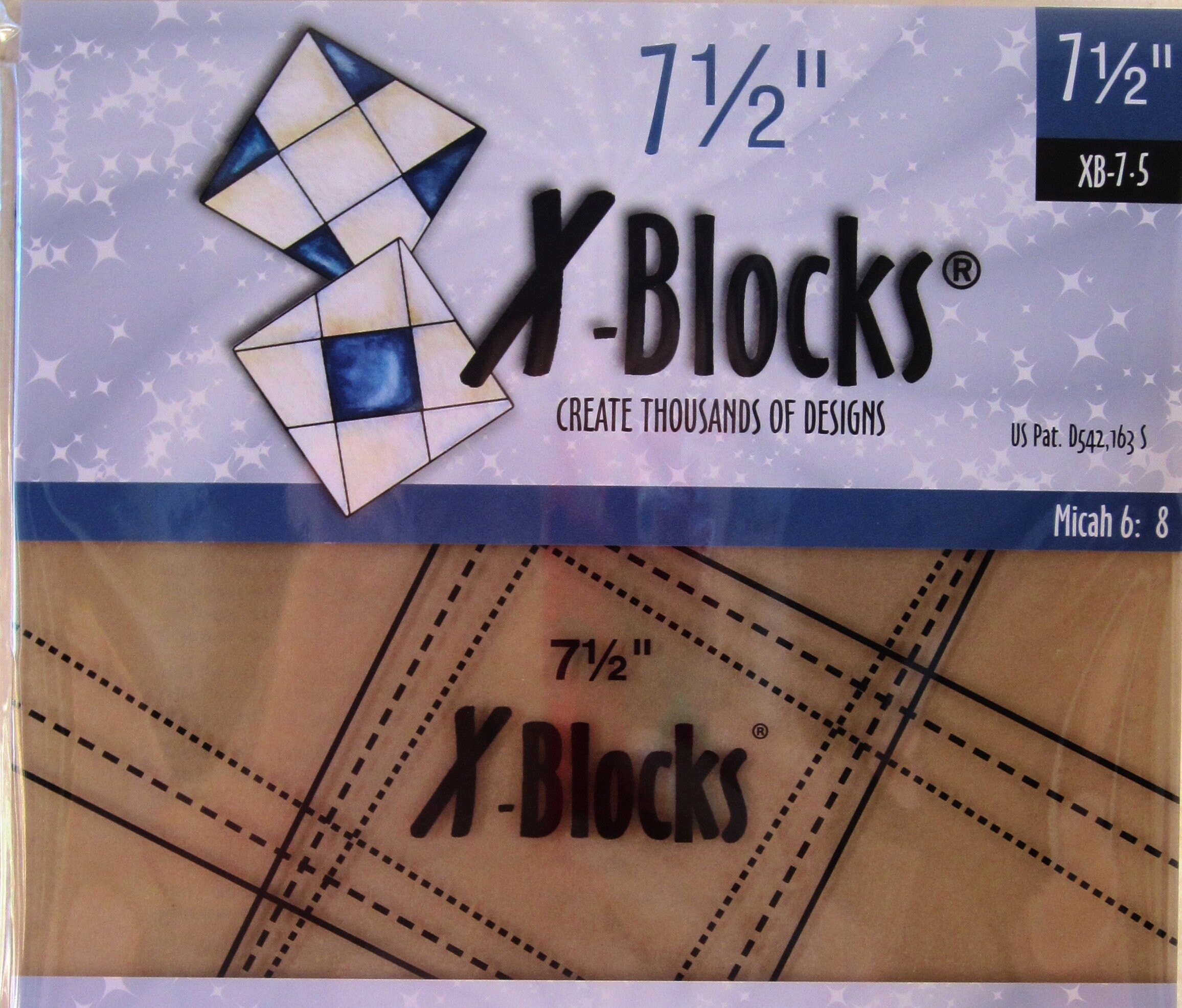 7.5" X-blocks Template - Etsy
