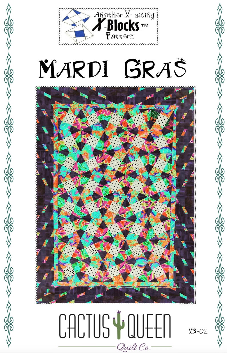 Mardi Gras X-blocks Quilt Pattern - Etsy