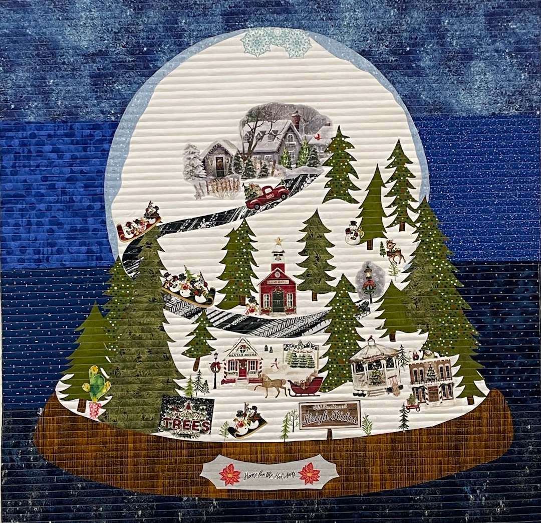 Let It Snow (snow Globe) Collage Quilt Kit - Etsy