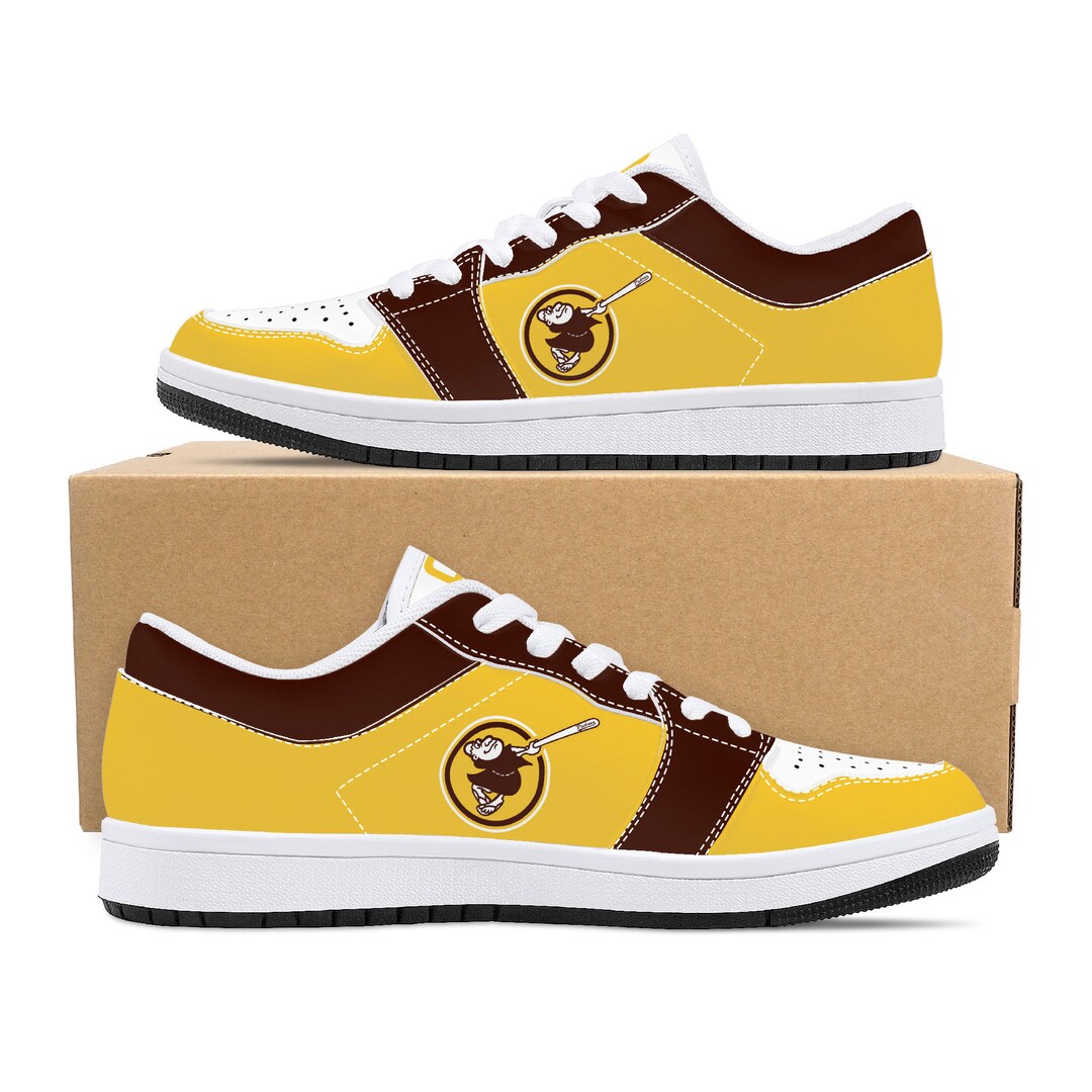 Brown, Gold & White Padres Swinging Friar Sneaks - Etsy