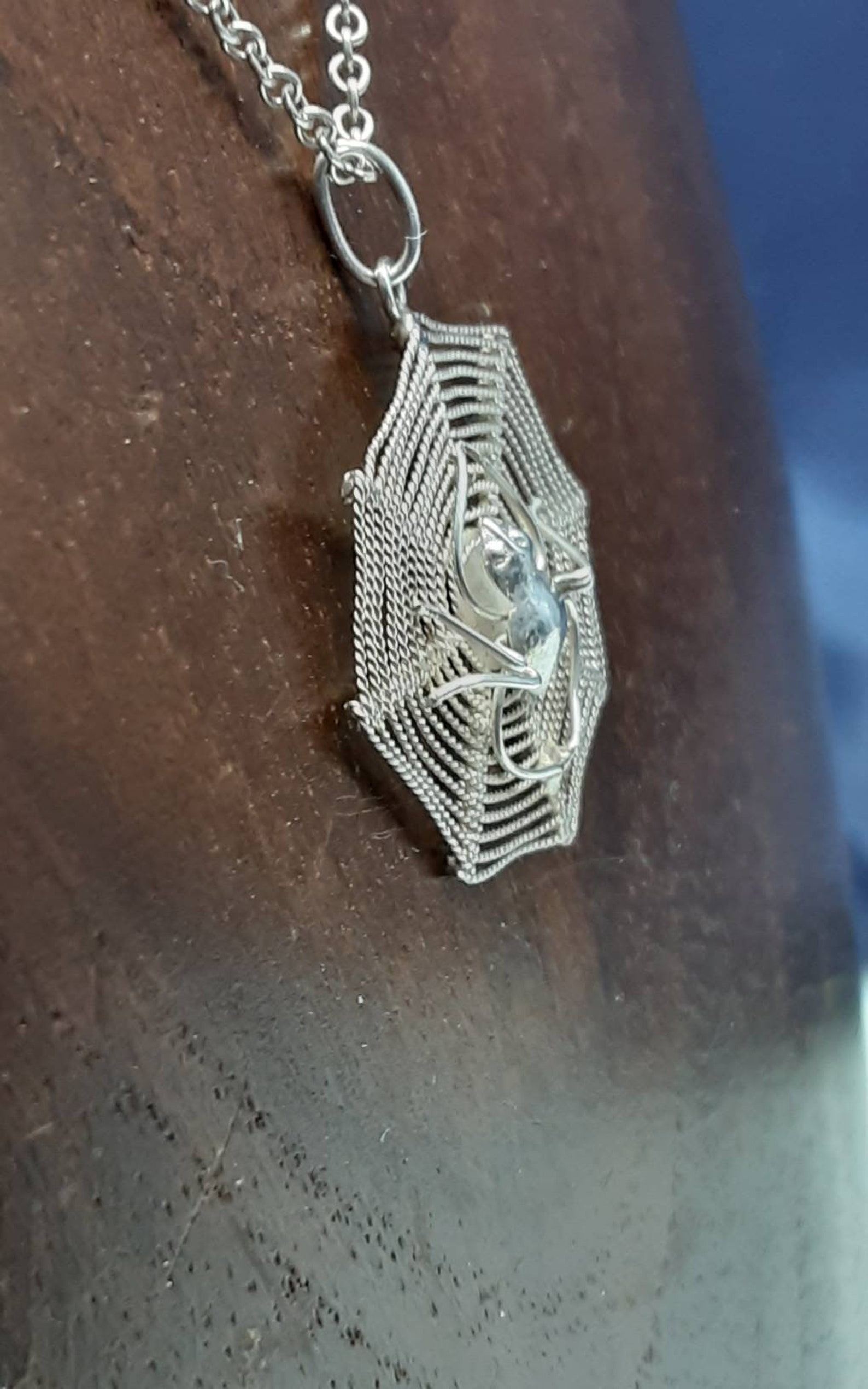 Superb Vintage Sterling Silver Filigree Spider and Web - Etsy
