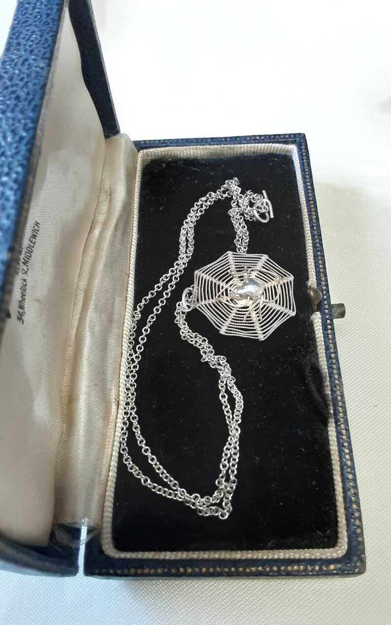 Superb Vintage Sterling Silver Filigree Spider and Web - Etsy