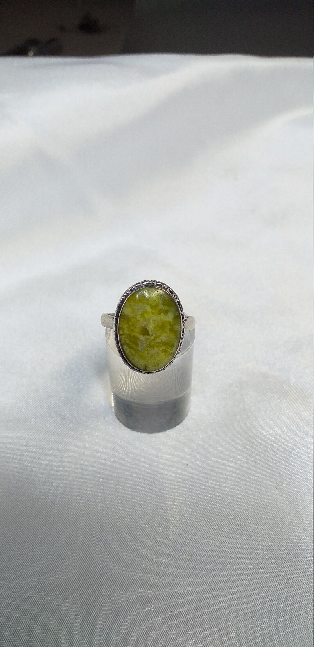 Vintage Yellow/green Quartz, Sterling Silver Ring. - Etsy