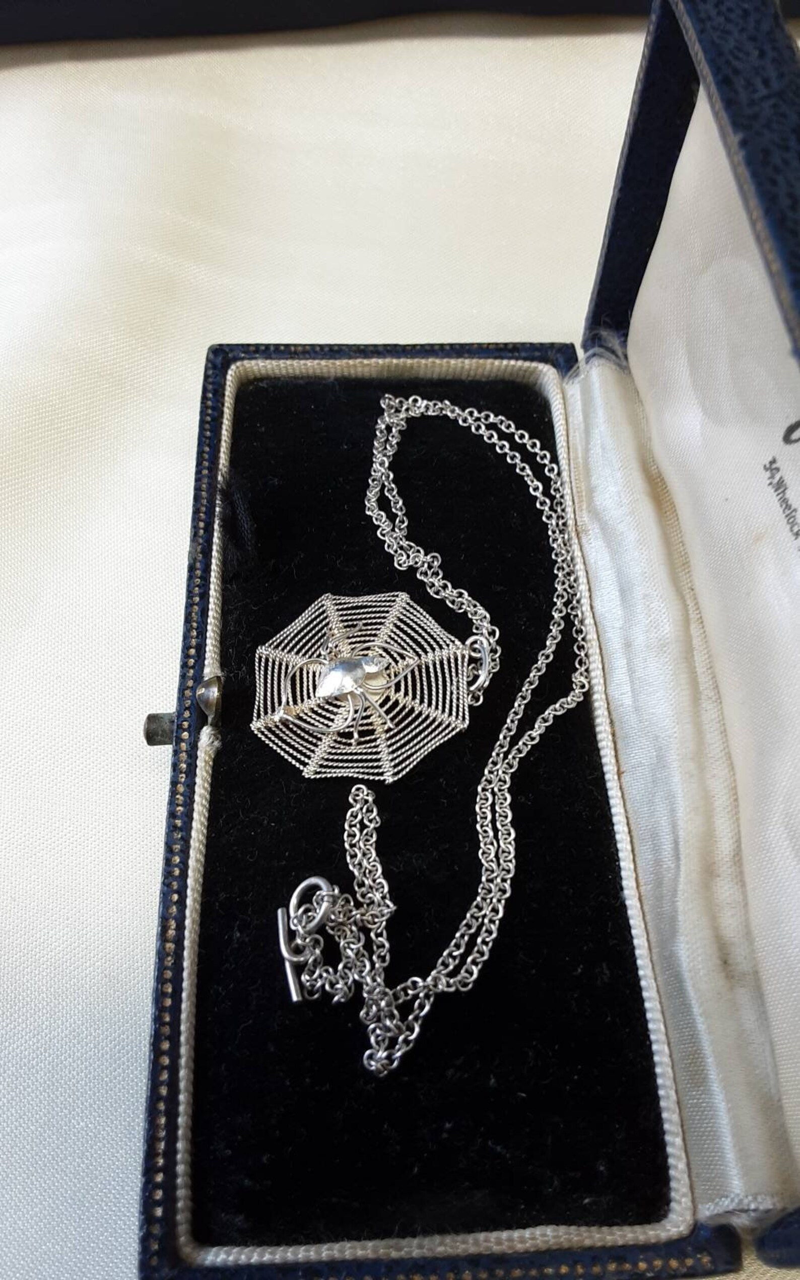 Superb Vintage Sterling Silver Filigree Spider and Web - Etsy