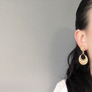 Invisible Clip on Earrings,golden Indian Style Round Earrings - Etsy
