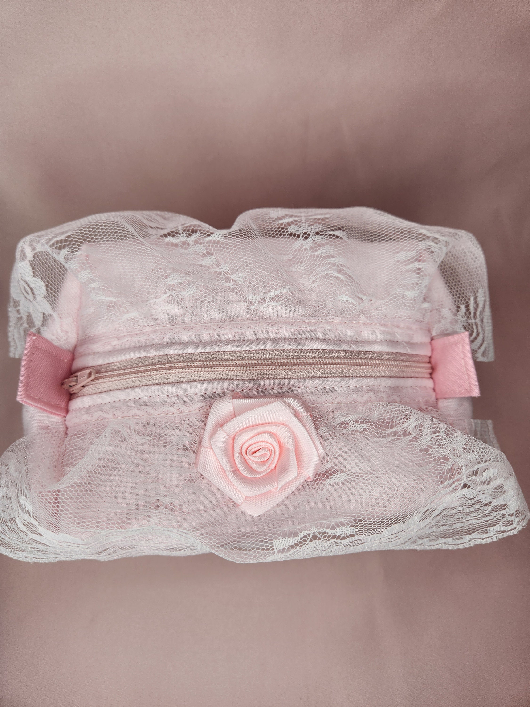 Pink Quilted Cotton Fabric, Zipper Pouch, Coquette - Etsy