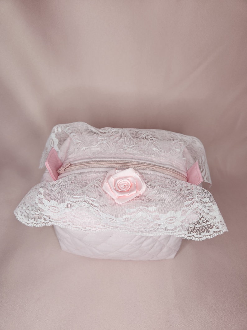 Pink Quilted Cotton Fabric, Zipper Pouch, Coquette - Etsy