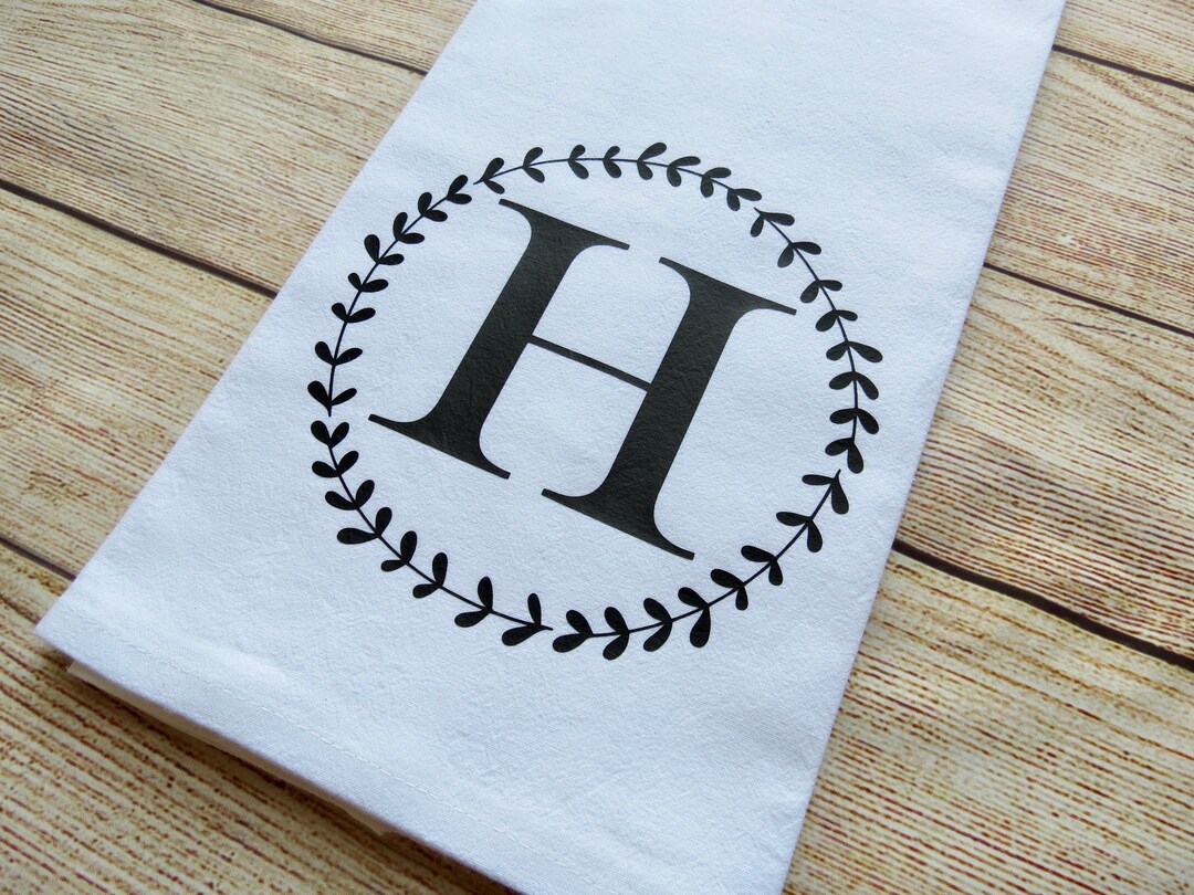Custom Personalized Tea Towel With NAME Initial Keepsake Flour - Etsy