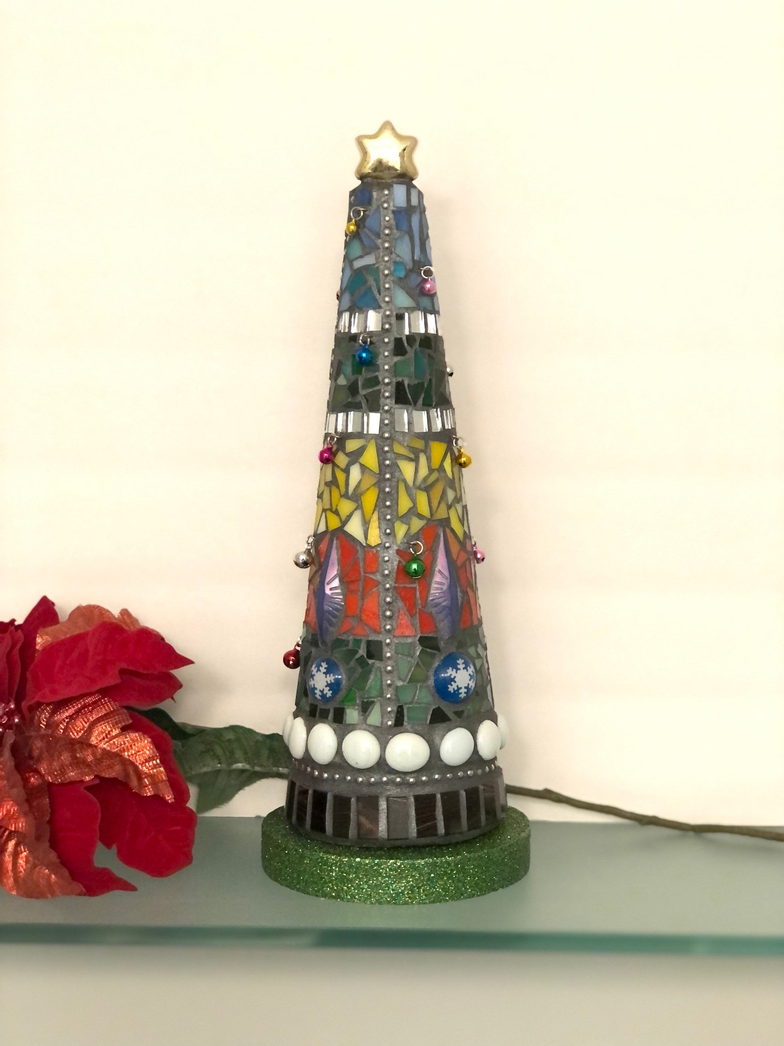 Handmade Mosaic Christmas Tree Freestanding Table Centerpiece - Etsy