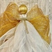 Christmas Angel Tree Topper. White and Gold Deco Mesh Angel Tree Topper ...