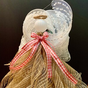 Rustic Christmas Angel Tree Topper. Table Top Angel. Everyday | Etsy