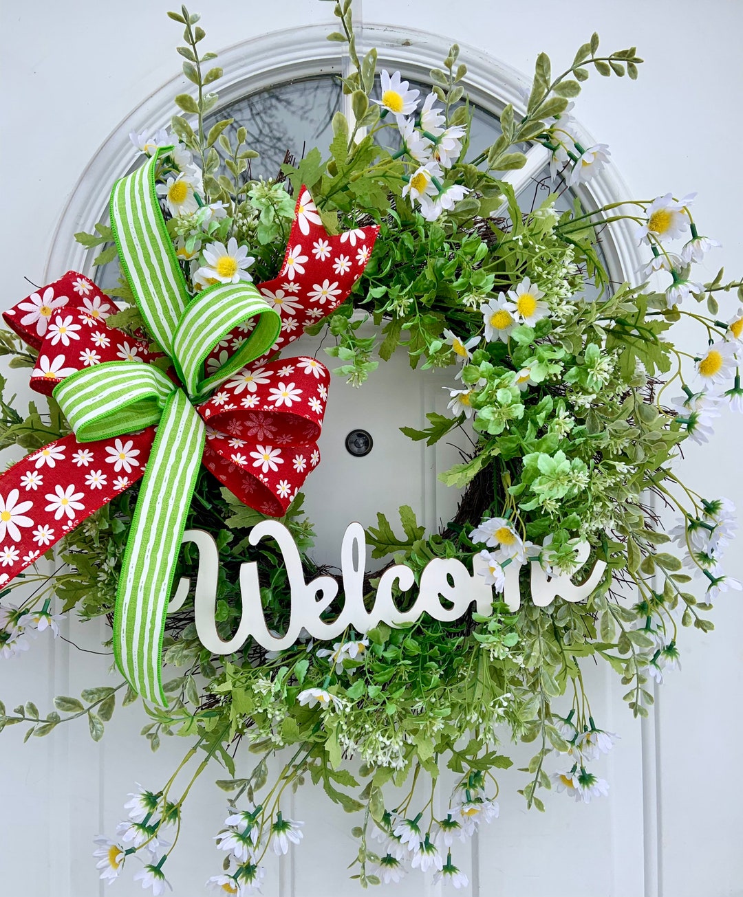Everyday Welcome Wreath for Front Door. Spring Door Decor. Housewarming ...