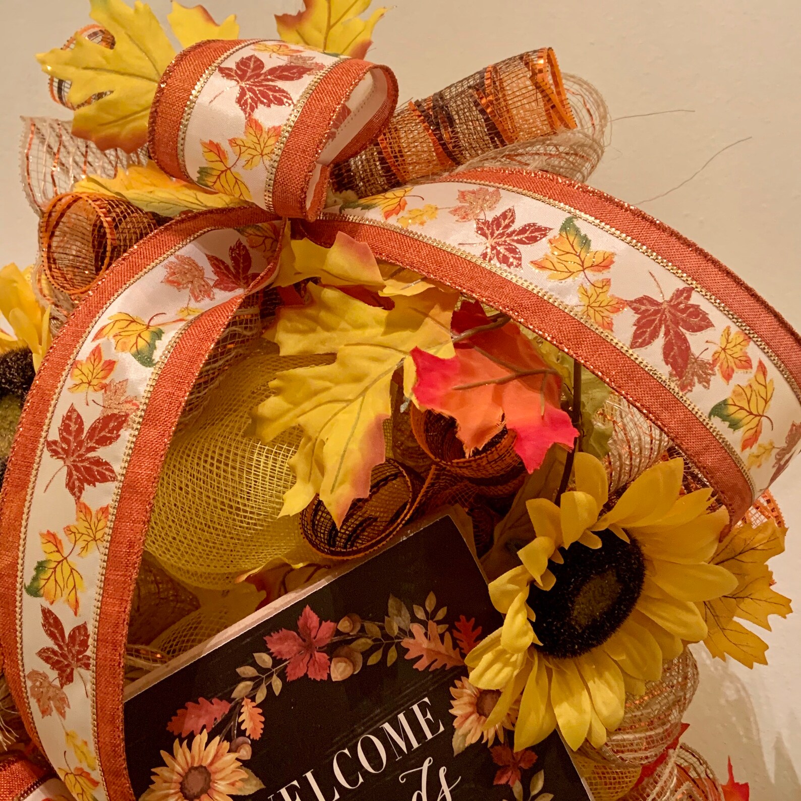 Fall Welcome Swag for Front Door. Fall Swag. Welcome Swag. | Etsy