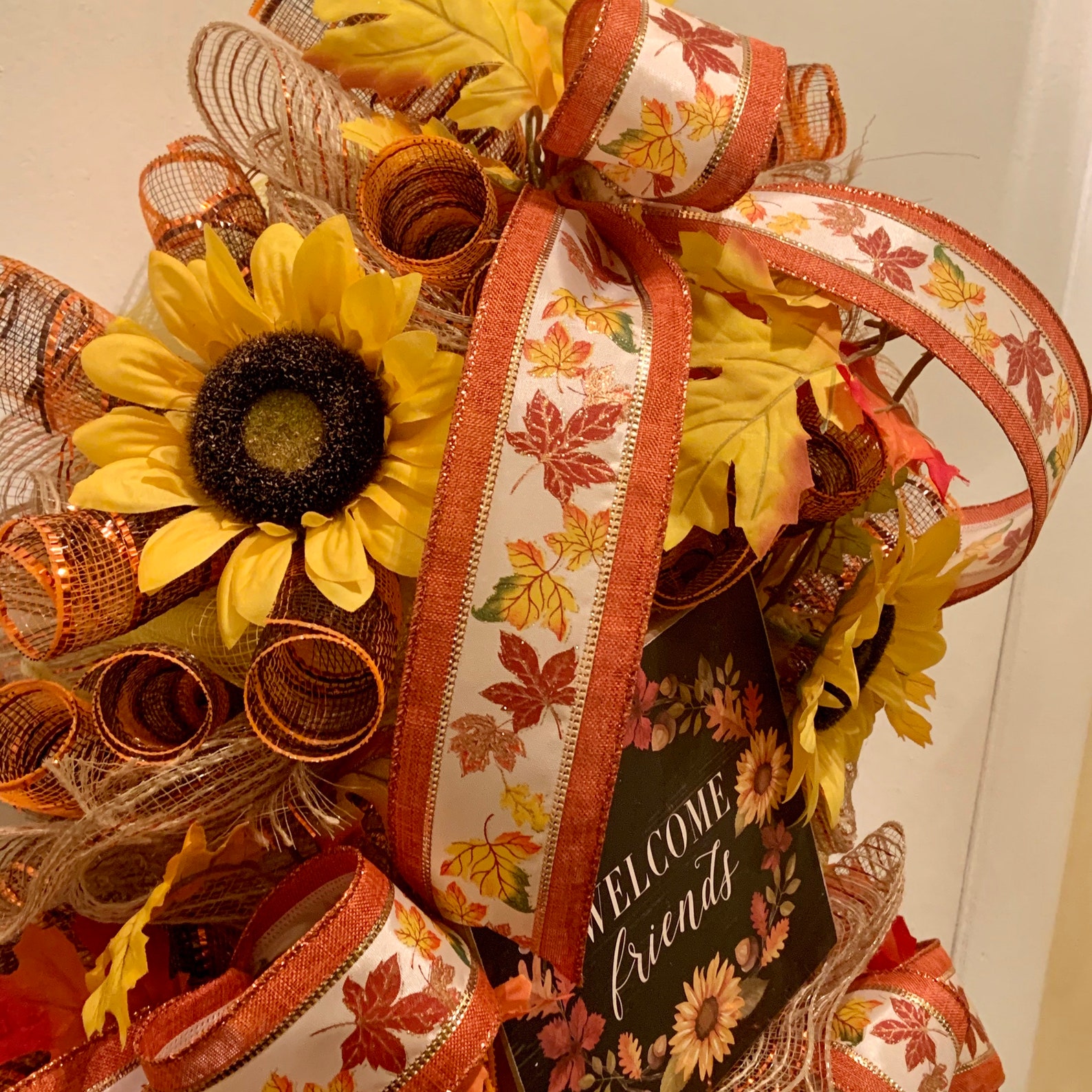 Fall Welcome Swag for Front Door. Fall Swag. Welcome Swag. | Etsy