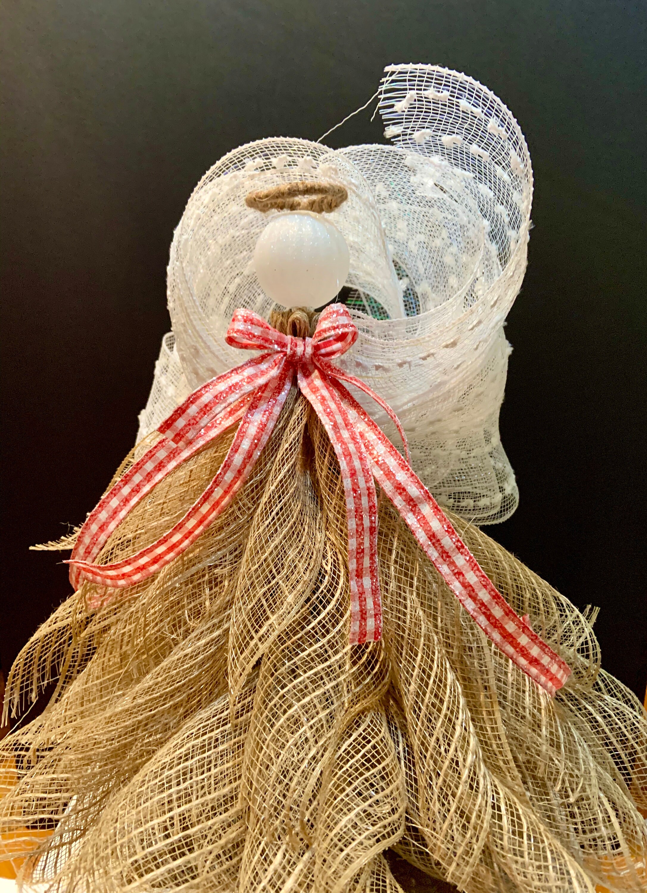 Rustic Christmas Angel Tree Topper. Table Top Angel. Everyday | Etsy