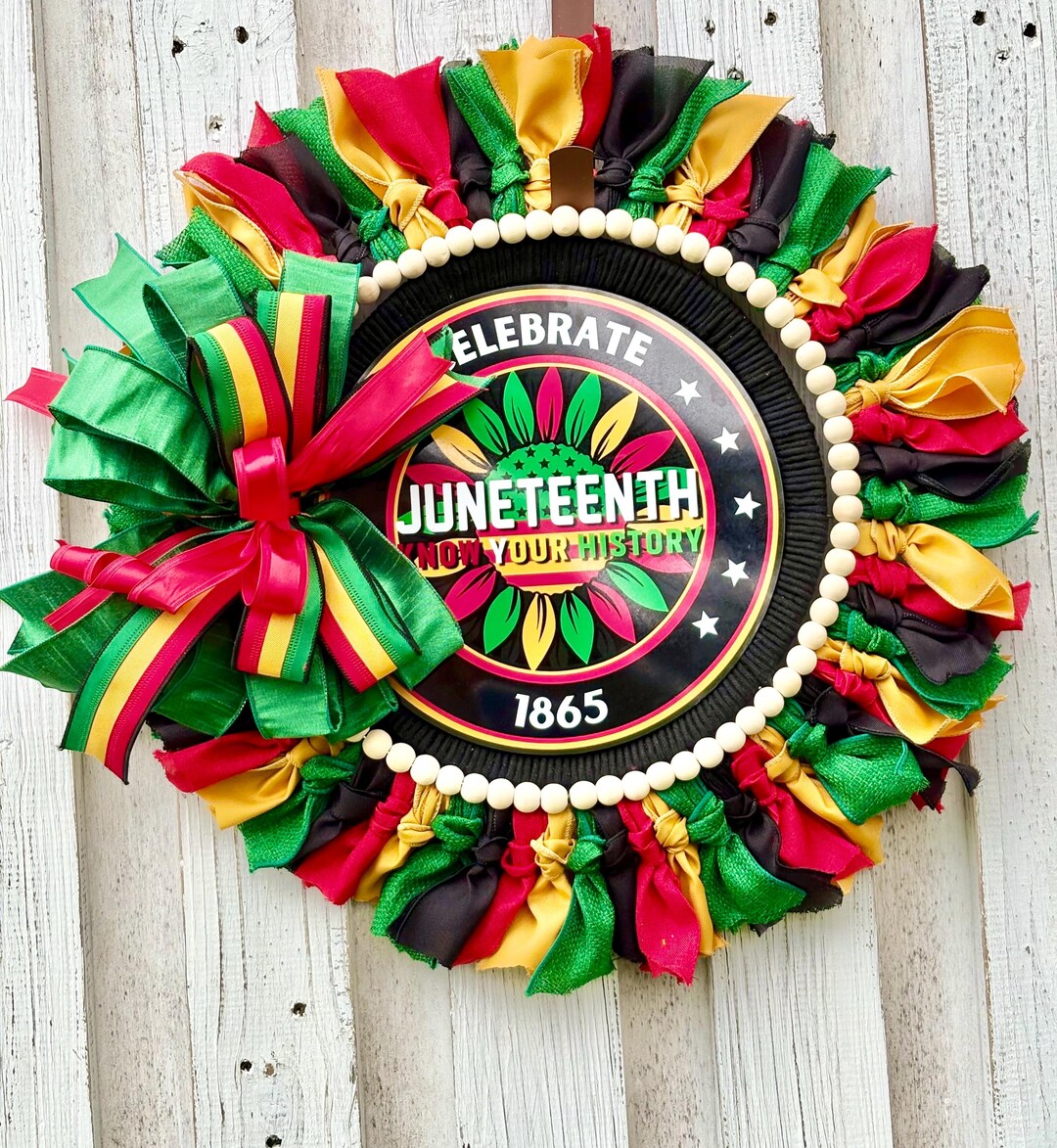 Juneteenth Wreath: Freedom Day Sunflower Decor - Etsy