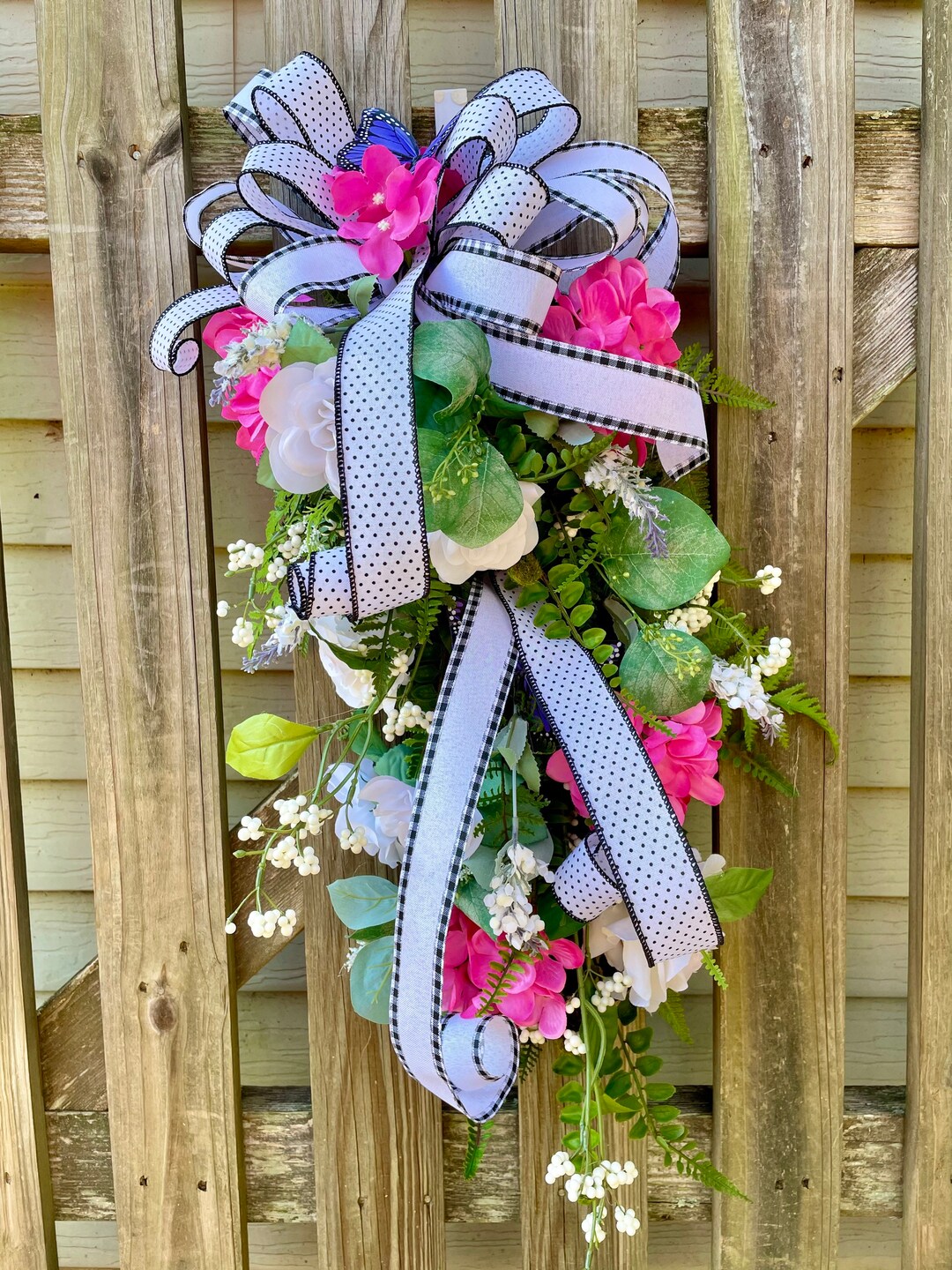Everyday Swag for Front Door. Summertime Swag. Spring Door Decor ...