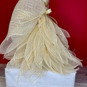 Ivory and Gold Christmas Angel Tree Topper. Angel Tree Topper. Tabletop ...