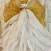 Christmas Angel Tree Topper. White and Gold Deco Mesh Angel Tree Topper ...