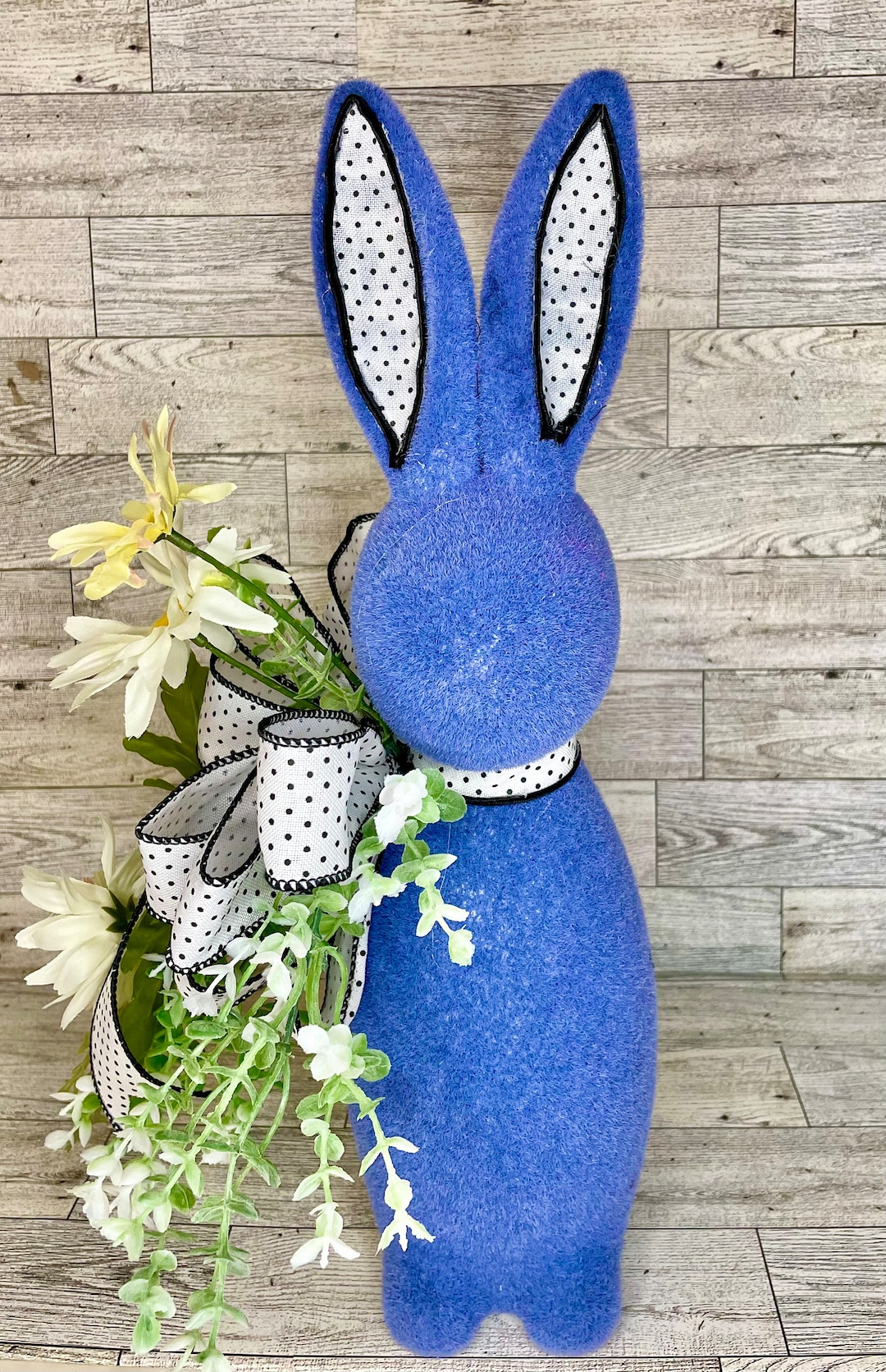 Easter Bunny Decoration. Easter Bunny Centerpiece. Flocked Bunny Table ...