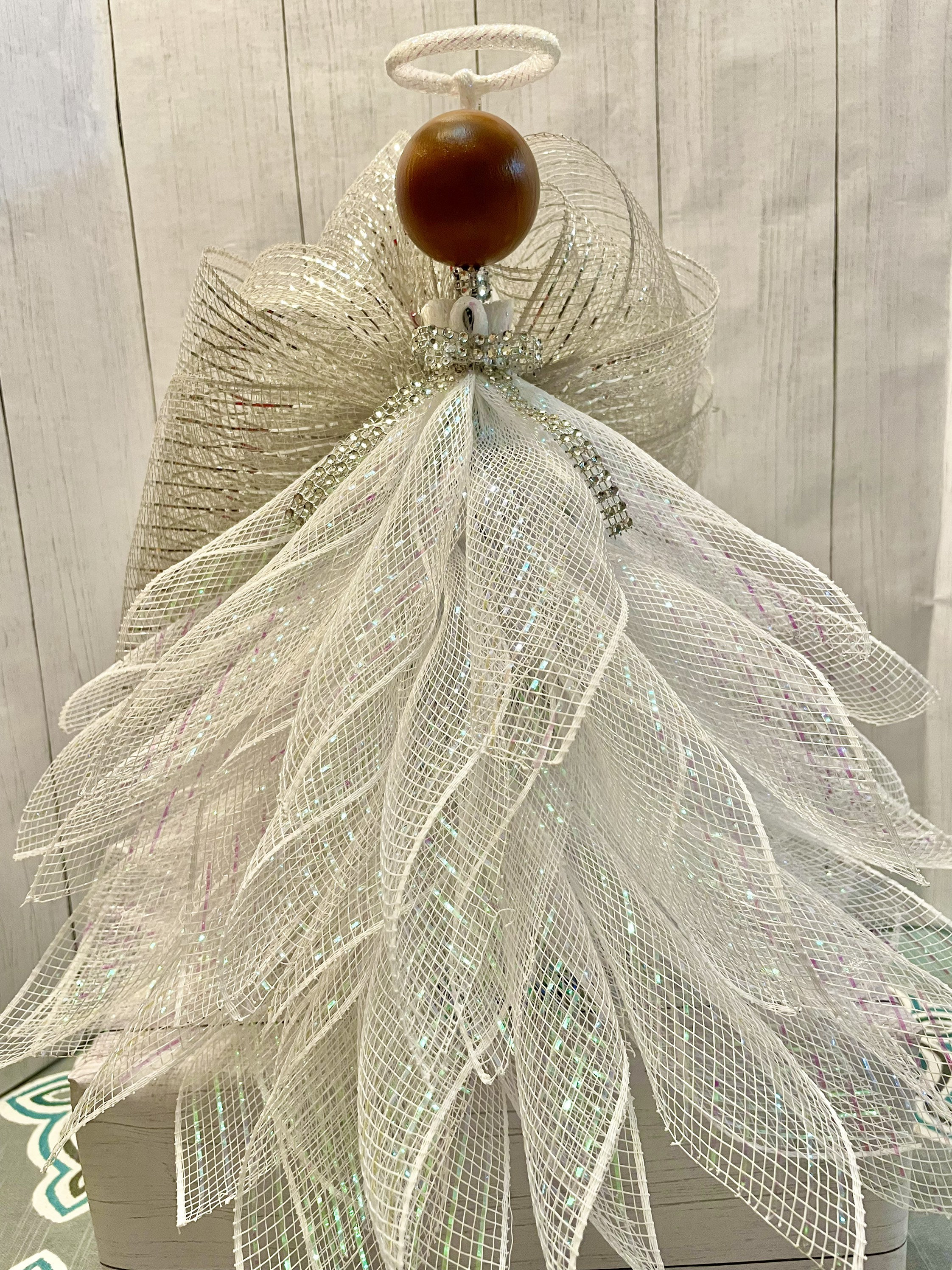 African American White Angel Tree Topper. Black Angel Tree Topper ...