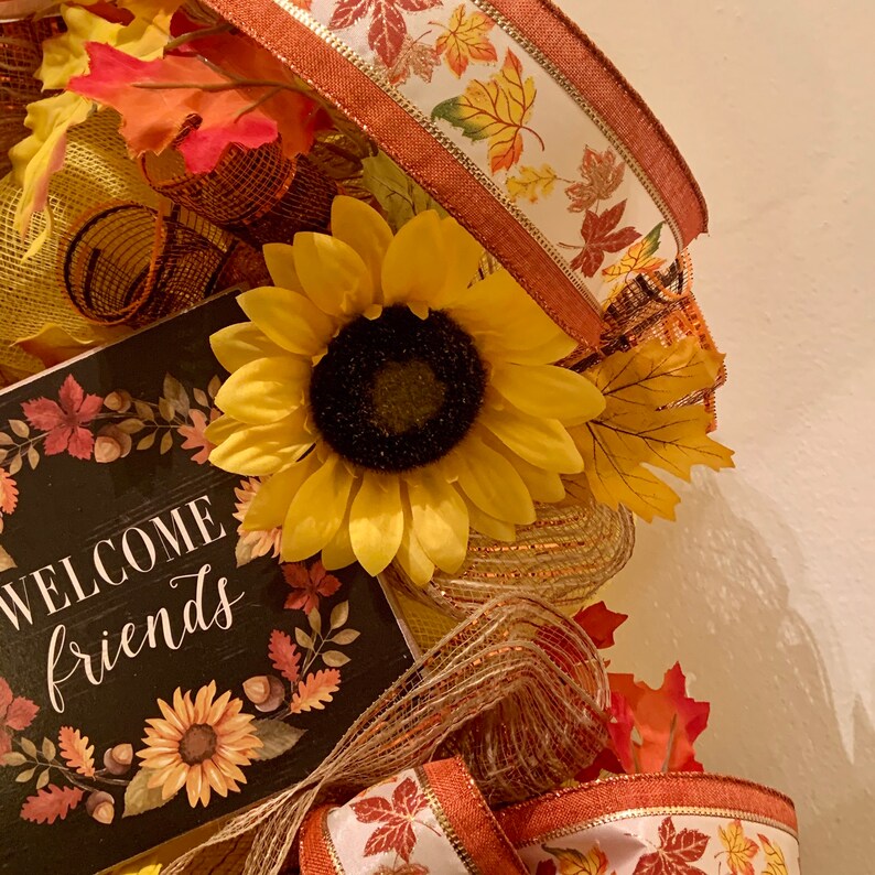 Fall Welcome Swag for Front Door. Fall Swag. Welcome Swag. | Etsy