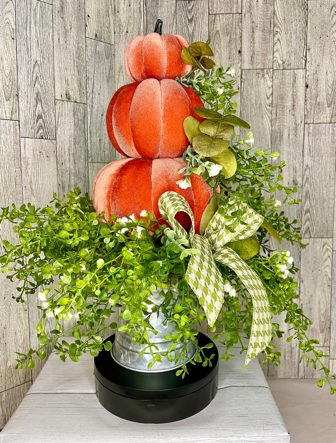 Fall Pumpkin Stack Centerpiece. Farmhouse Pumpkin Centerpiece. Pumpkin ...
