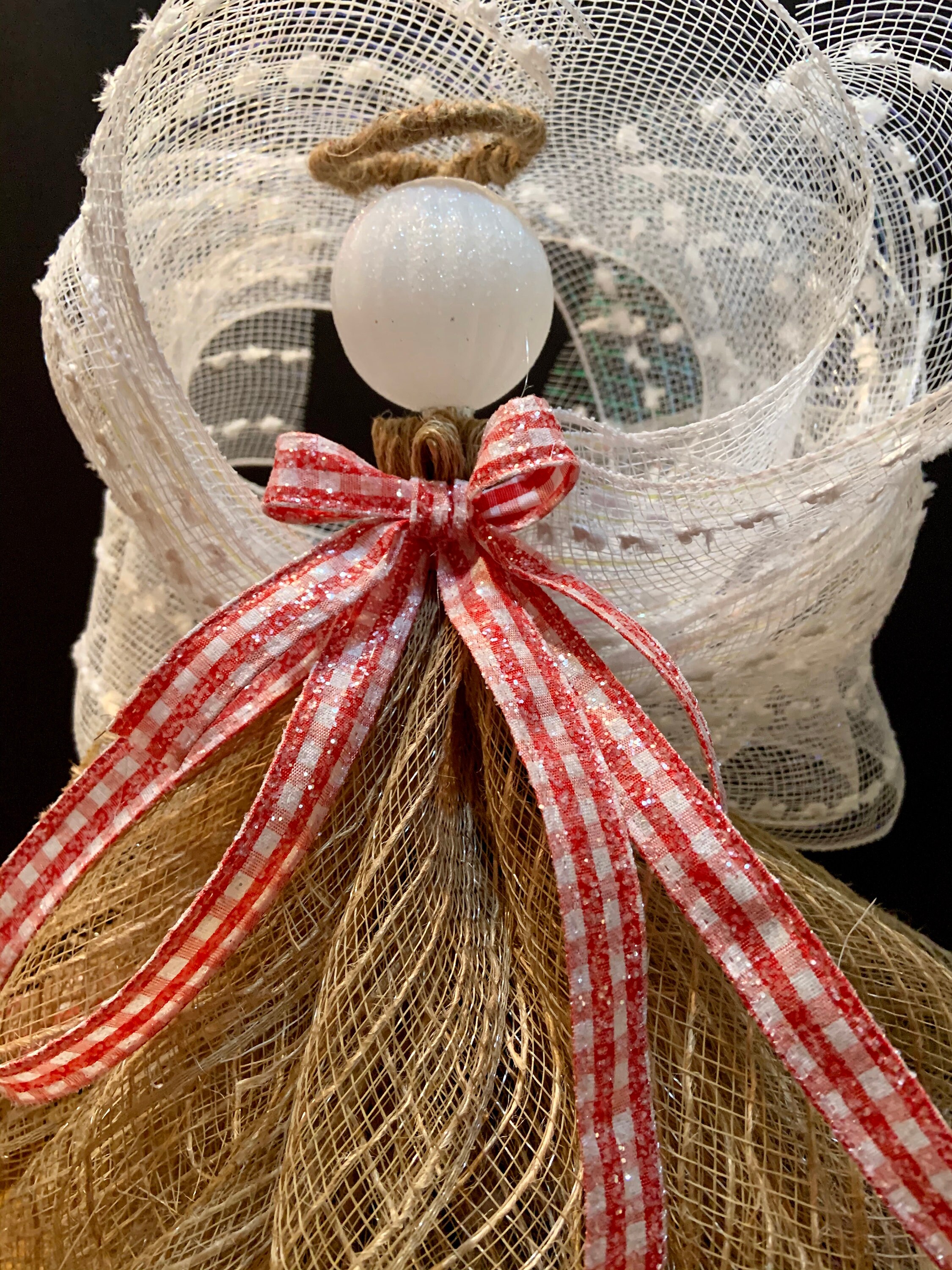 Rustic Christmas Angel Tree Topper. Table Top Angel. Everyday | Etsy