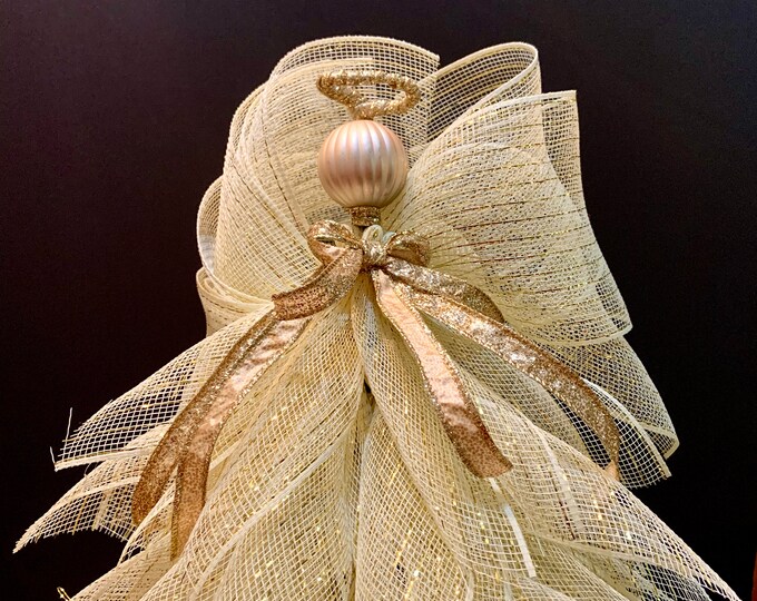 Ivory and Gold Christmas Angel Tree Topper. Angel Tree Topper. - Etsy
