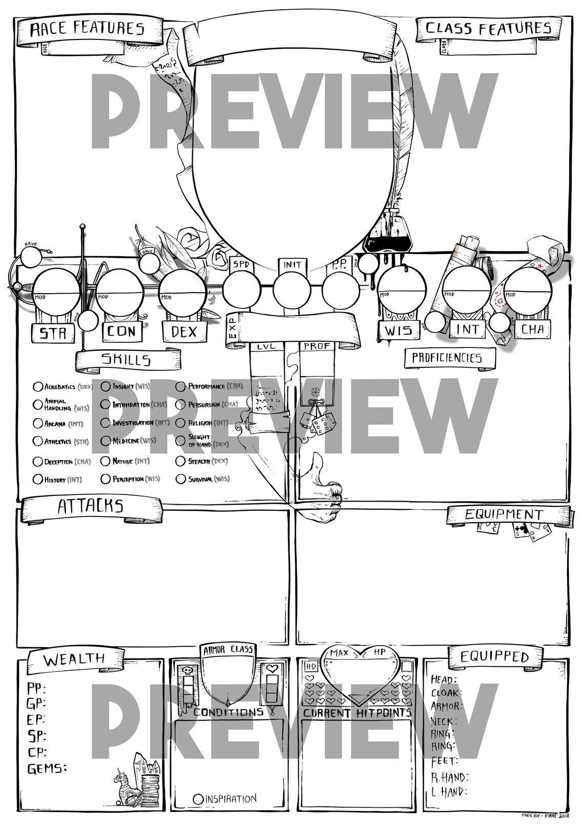 Arcane trickster character sheet - qerysen