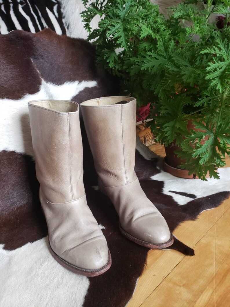 BOULET Sand Colored Leather Desert Cowboy Boots - Etsy