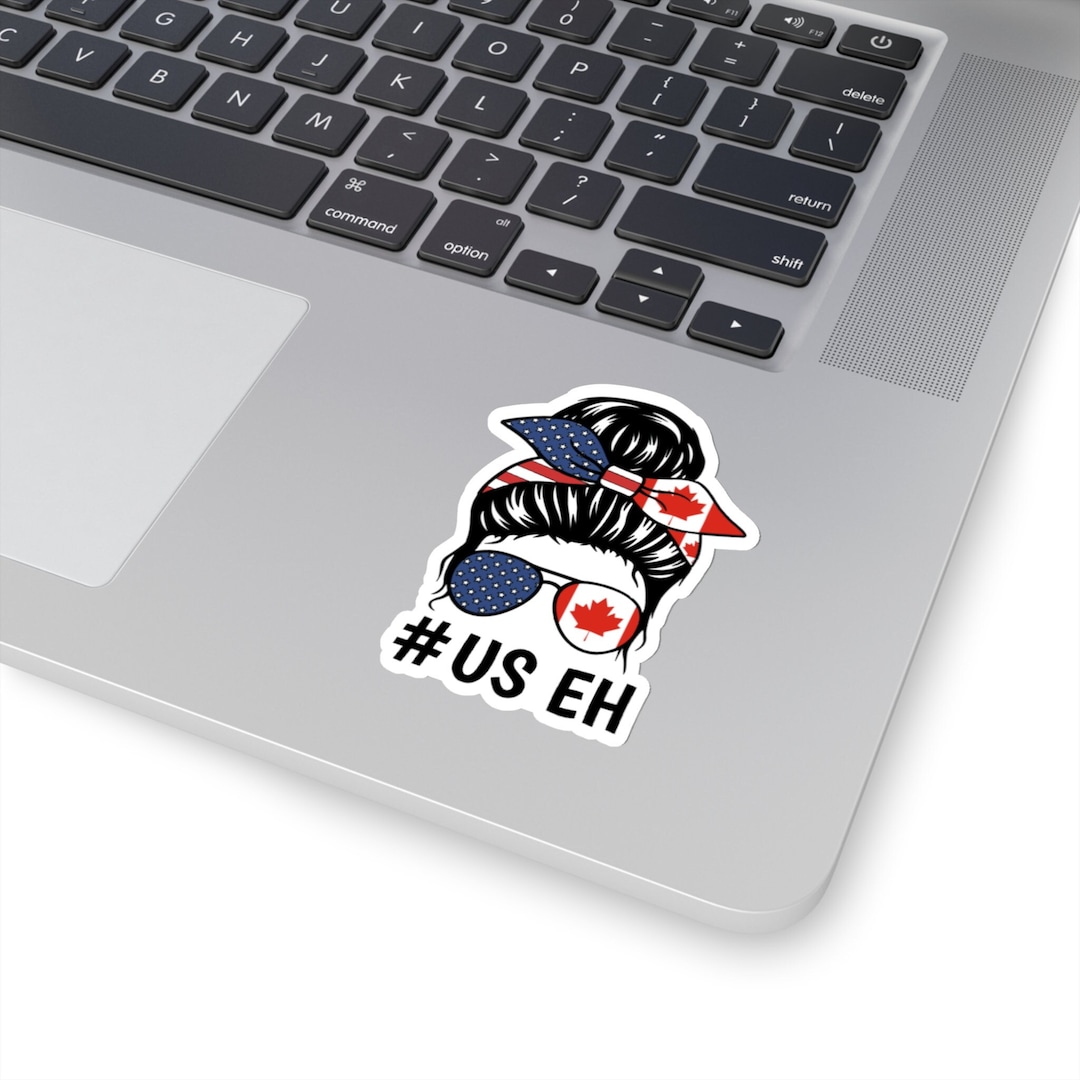Messy Bun Mom #US EH Sticker US Canada - Etsy