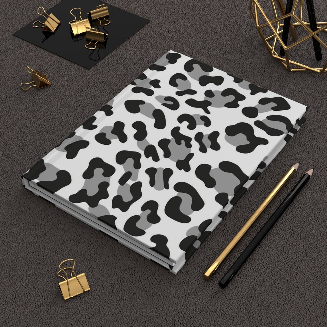 Hardcover White Leopard Matte Cover Journal Mental Health - Etsy