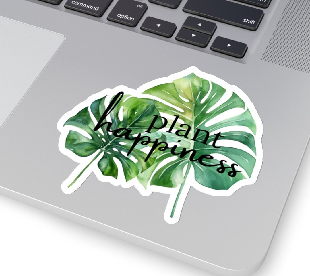 Monstera Leaf Kiss-cut Sticker - Plant Happiness - Etsy