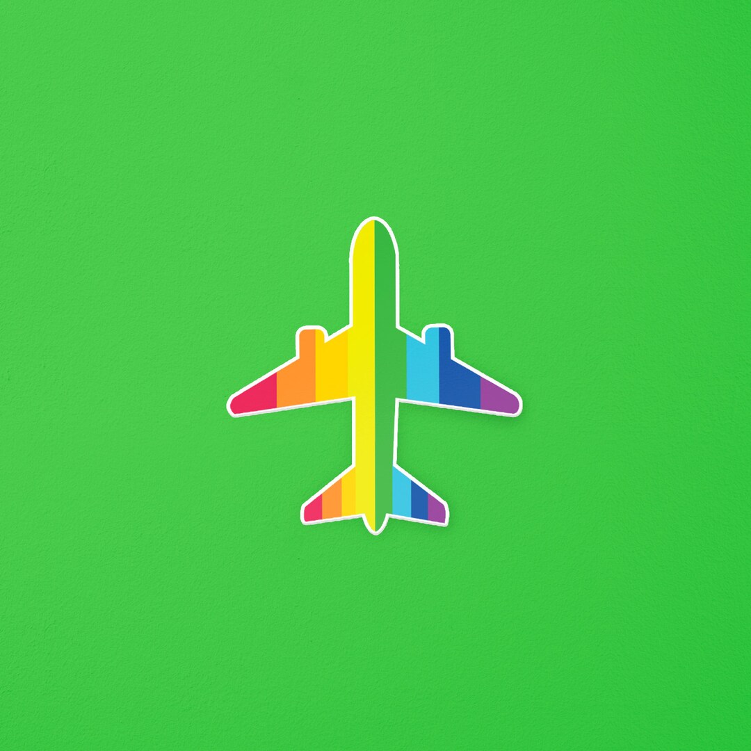 Pride Plane Sticker Flight Attendant Gift | Someflystuff - Etsy