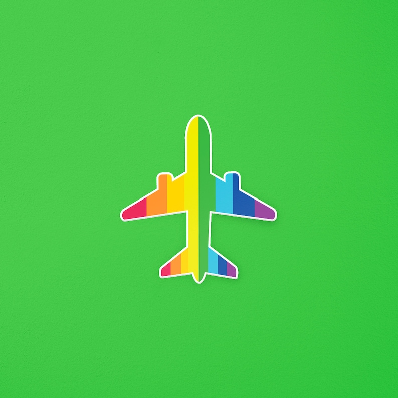 Pride Plane Sticker Flight Attendant Gift Someflystuff | Etsy
