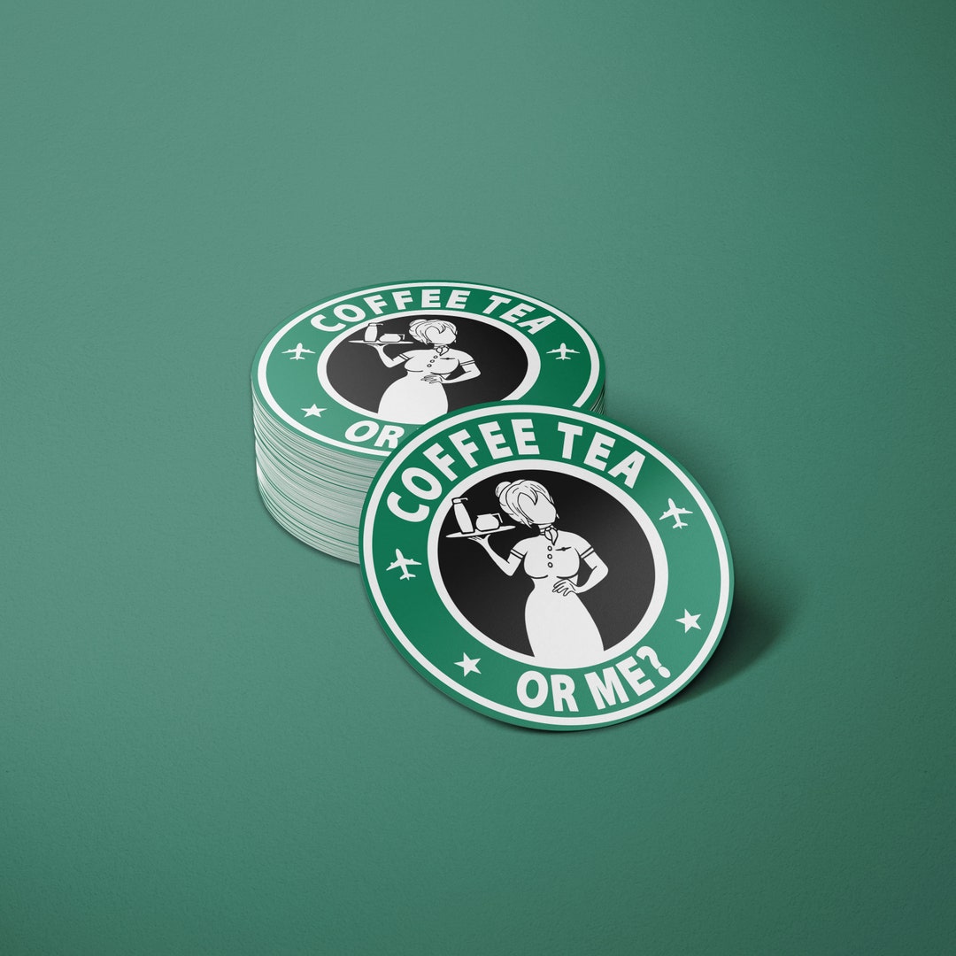Flight Attendant Coffee Sticker | Someflystuff - Etsy